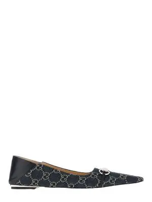 Gucci Gg Denim Vittoria Ballerinas - Multicolor