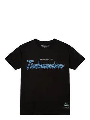 Mitchell & Ness Minnesota Timberwolves Vintage Wordmark T-shirt - Black
