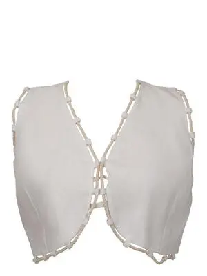MUDA CLOTHING FZ LLC Ariel Linen Top - White