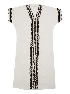 MUDA CLOTHING FZ LLC Embroidered Linen Kimono - White