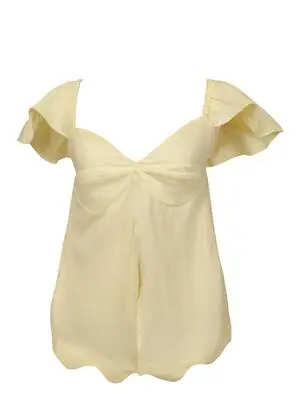 MUDA CLOTHING FZ LLC Hazel Linen Top - Yellow
