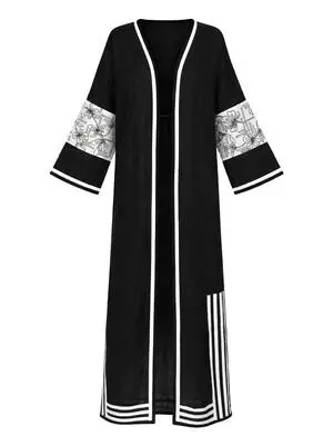 MUDA CLOTHING FZ LLC Aaliyah Shrug With Floral Embroidery - Black