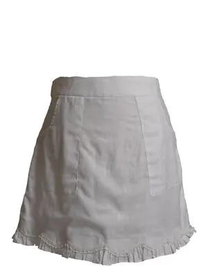 MUDA CLOTHING FZ LLC Mogra Linen Mini Skirt - White