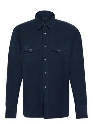 TOM FORD Cotton Corduroy Western Shirt - Blue