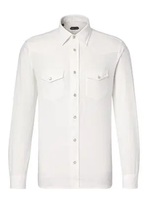 TOM FORD Cotton Corduroy Western Shirt - White