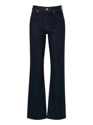 7 For All Mankind Tess Straight Jeans In Iron - Blue