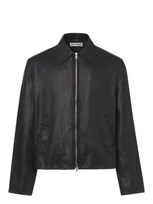 Our Legacy Worker Blouson Jacket In Lacquer Mirror Tencel - Black