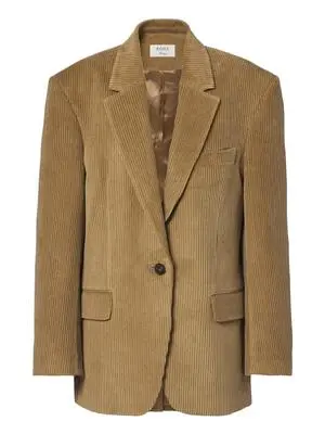 RÓHE Oversized Cotton Corduroy Jacket - Beige