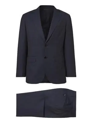 Brioni Striped Wool Suit - Blue