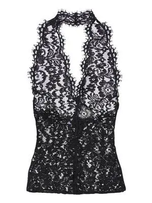 Stella McCartney Lace Halterneck Top - Black