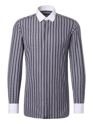 TOM FORD Striped Cotton Poplin Shirt - Multicoloured