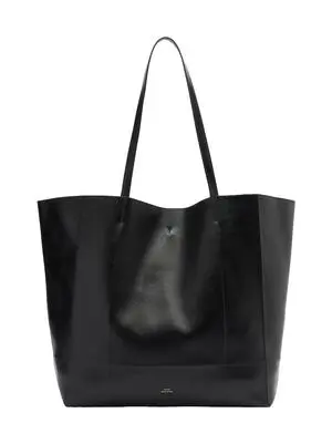 TOTEME Roam Large Leather Tote Bag - Black
