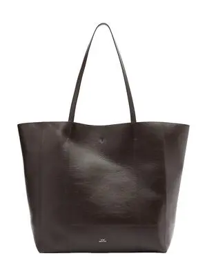 TOTEME Roam Large Leather Tote Bag - Brown