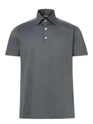 Kiton Cotton Jersey Polo Shirt - Grey