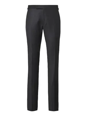 TOM FORD Shelton Wool Slim Pants - Grey