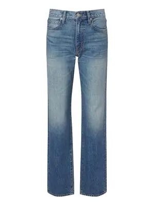 SLVRLAKE Phoenix Straight Jeans In Winter Ecru - Blue