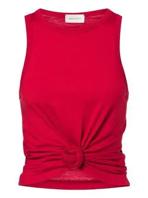 Magda Butrym Magda Butrym Cropped Cotton-Blend Top Red