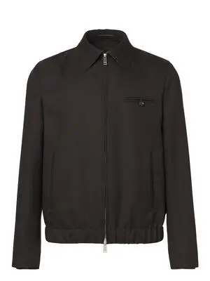 SLOWEAR Virgin Wool Blouson Jacket - Brown