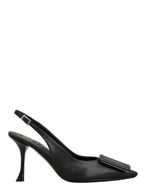 ROGER VIVIER Viv' In The City Slingback Pumps In Leather - Black