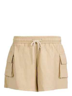 MOV Cargo Shorts Relaxed Fit Vegan Leather - Yellow