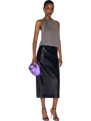 REFORMATION Alexis Knit Halter Top - Grey