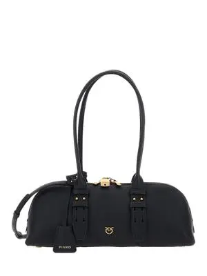 Pinko Large Horizontal Bowling Bag - Black