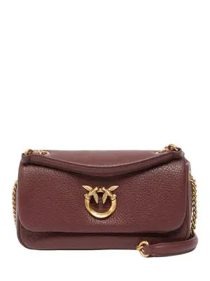 Pinko Click Soft Horizontal Chain Shoulder Bag - Brown