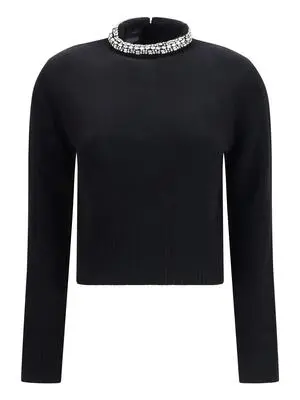 Pinko Embellished Wool Blend Sweater - Black