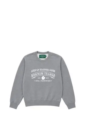 DENIM TEARS Adg Crewneck Sweatshirt - Grey/white