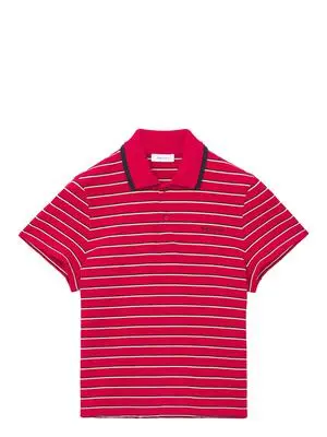 Alexander McQueen Striped Polo Shirt - Red