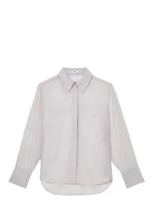 REISS Striped Woven Shirt - Blue