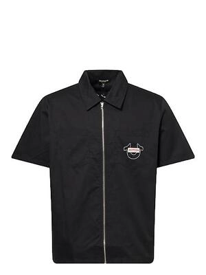 True Religion Buddha Logo-patch Cotton Shirt - Jet Black