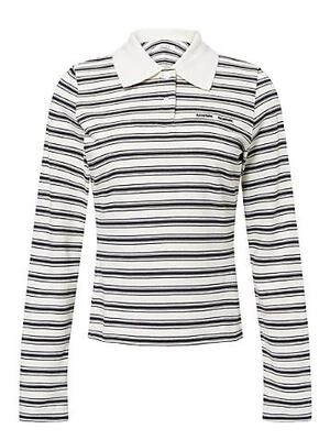 SAMSOE SAMSOE Samsøe Samsøe Long-sleeve Striped Rugby Top - Egret