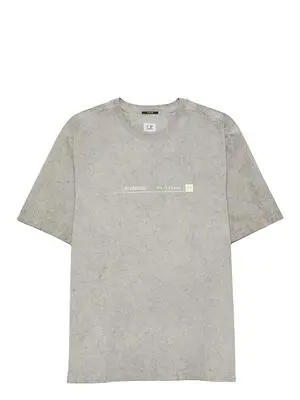 C.P. COMPANY Mercerized Jersey T-shirt With Printed Logo Grey