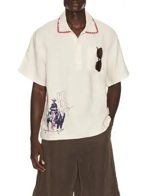 Oas Bronco Girona Shirt In Cream - Beige