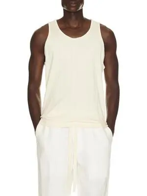 PERCIVAL Leon Ribbed Vest - Ecru