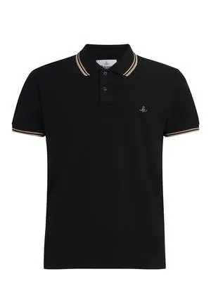 VIVIENNE WESTWOOD Cotton Orb Polo Shirt - Black