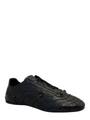Balenciaga Studded Leather Sneakers - Blackbrass