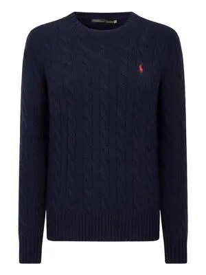 Polo Ralph Lauren Cable-knit Crew Neck Sweater - Blue