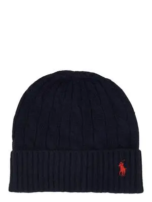 Polo Ralph Lauren Wool & Cashmere Cable Knit Beret - Blue