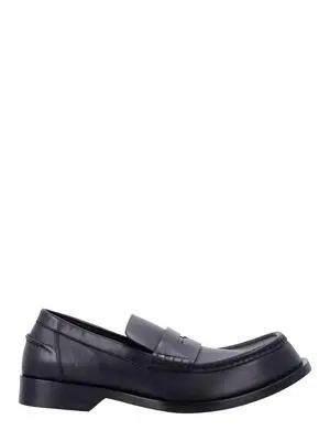 Loewe LOEWE Leather Penny Loafers Nero