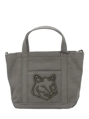 Maison Kitsuné Mini Cotton Tote Handbag - Grey