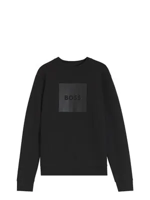 BOSS Crewneck Sweatshirt With Logo Detail - Black
