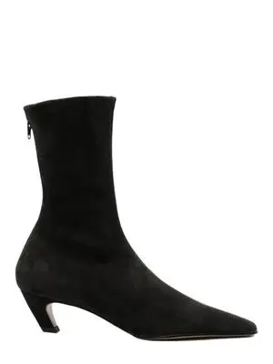 Khaite Arizona Zip-up Ankle Boots - Black