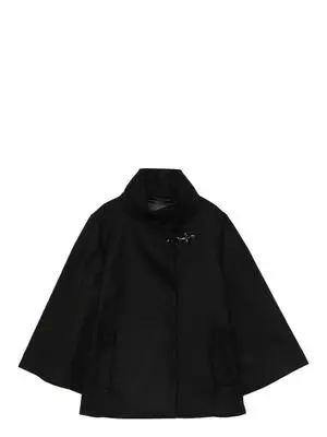 FAY Wool And Cashmere Cape - Black