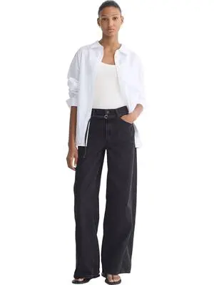 Everlane Lightweight Wide Leg Jeans - Black