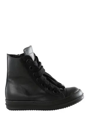 Rick Owens Jumbolace High Top Sneakers - Black