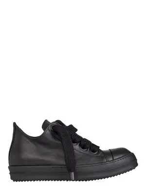 Rick Owens Jumbolace Low Sneaker - Black