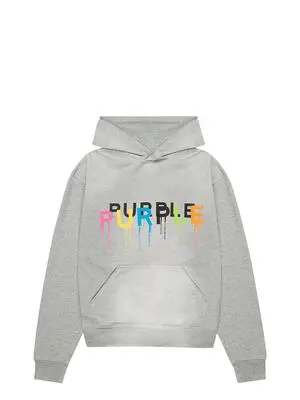 PURPLE BRAND Heather French Terry Hoodie - Grey