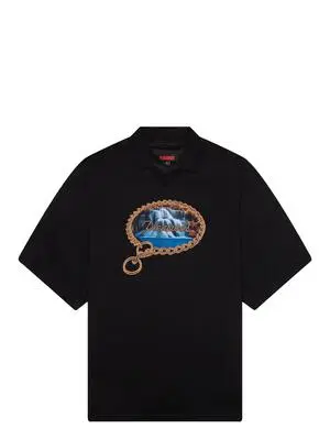 PLEASURES Submission Boxy Polo - Black